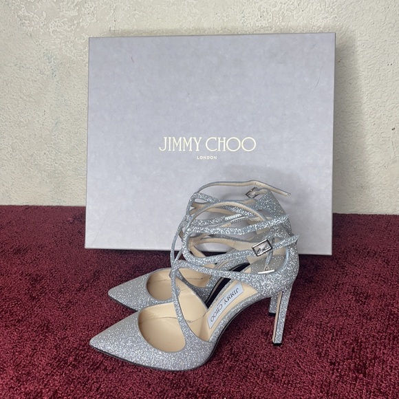 Jimmy Choo | Shoes | Authentic Jimmy Choo Lancer 0 Silver Heels | Poshmark